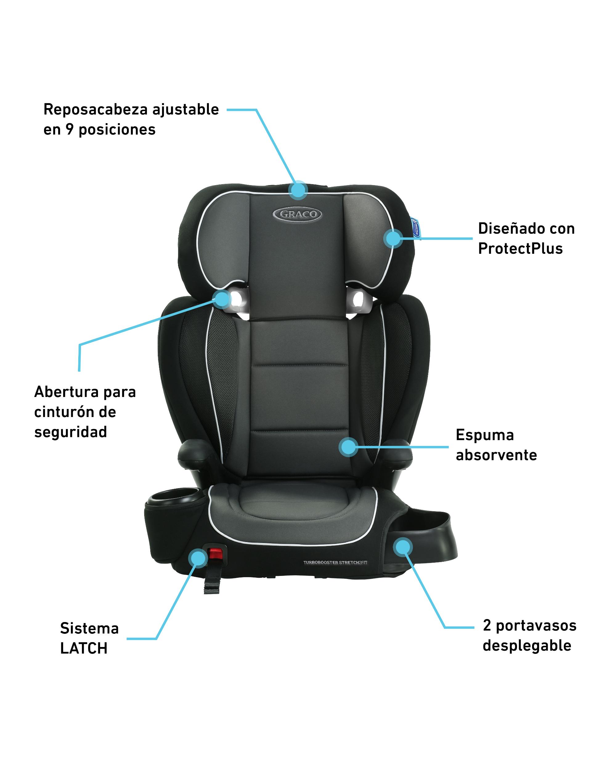 Asiento para Auto Elevador c/ respaldo TurboBooster Stretch Spencer ...